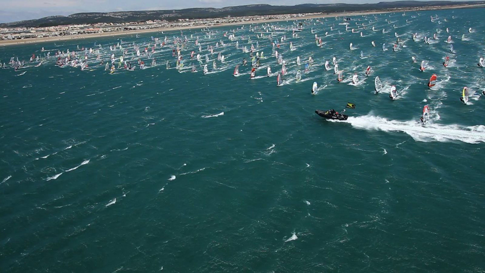 This is what it’s like to race against 1200 windsurfers